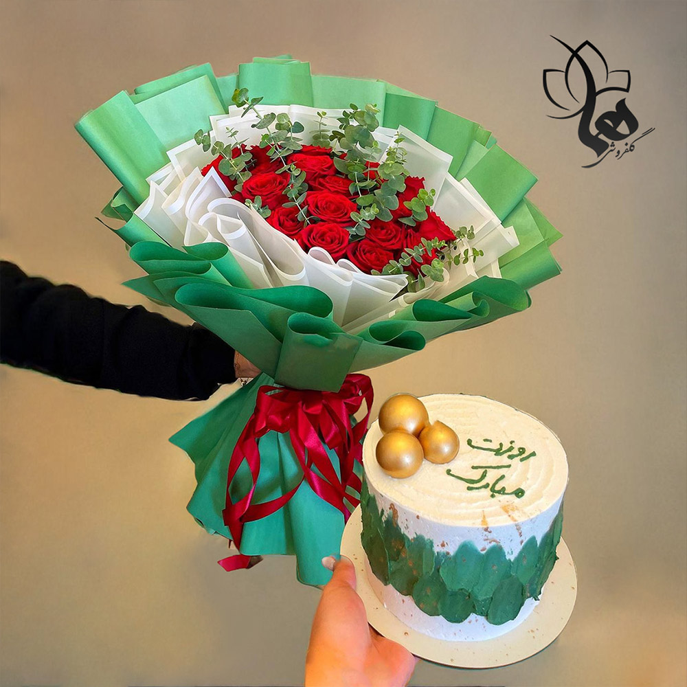 سفارش آنلاین گل و کیک تولد انواع پک گل و کیک خاص و لوکس